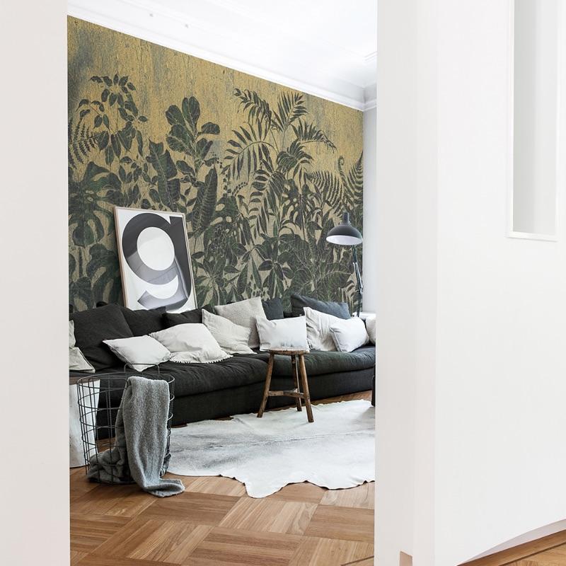 Botanical in Gold - Violet | eurowalls – eurowalls™